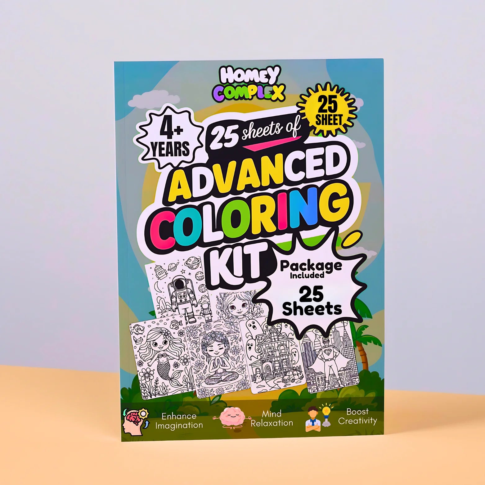 Advanced Coloring Kit - 25 Sheets