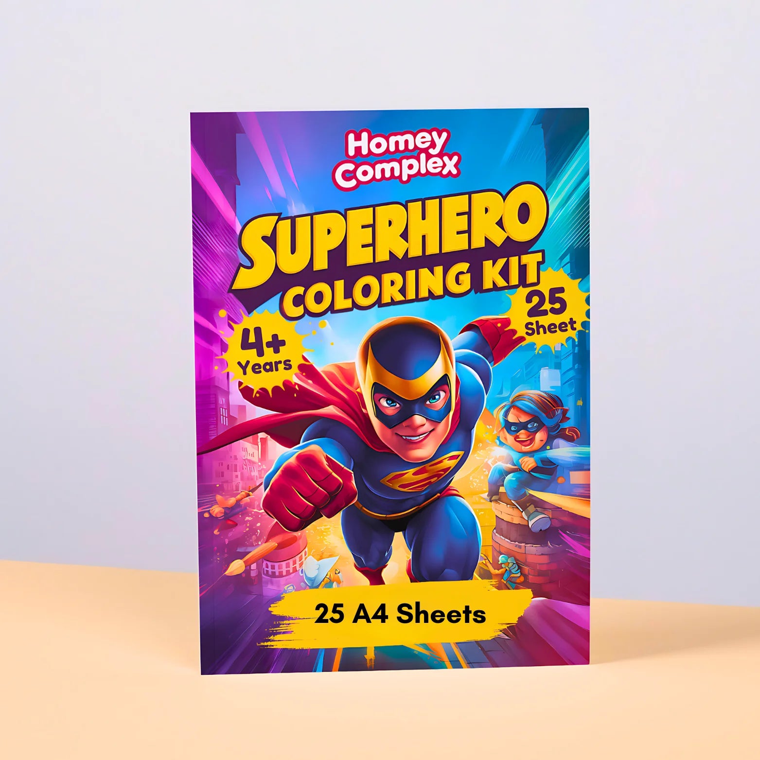 Superhero Coloring Kit - 25 Sheets