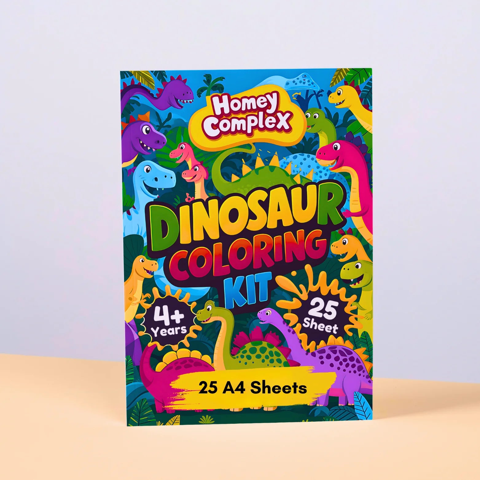 Dinosaur Coloring Kit - 25 Sheets