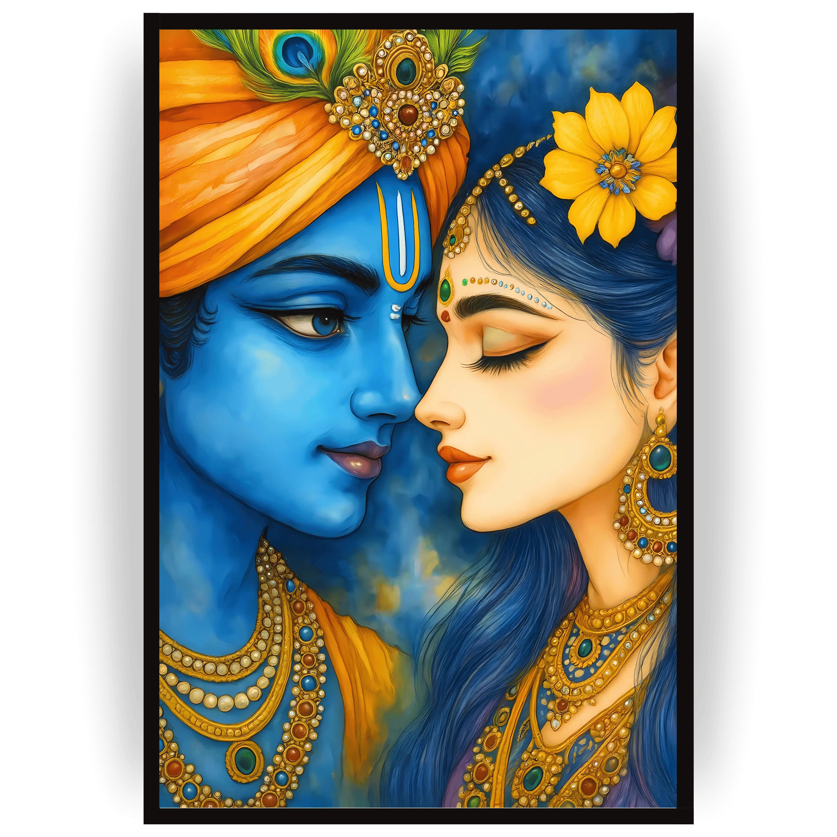 Eternal Gaze of Krishna & Radha Frame
